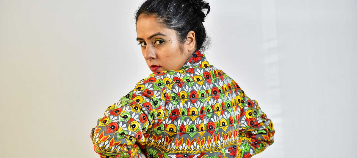 Reversible Mirror Work Quilted Jackets
