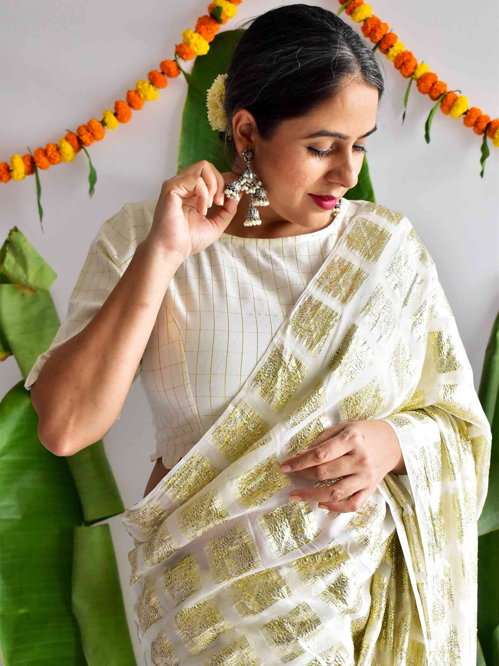 Buy Designer Indian Sarees Online - Sundraii Handmade