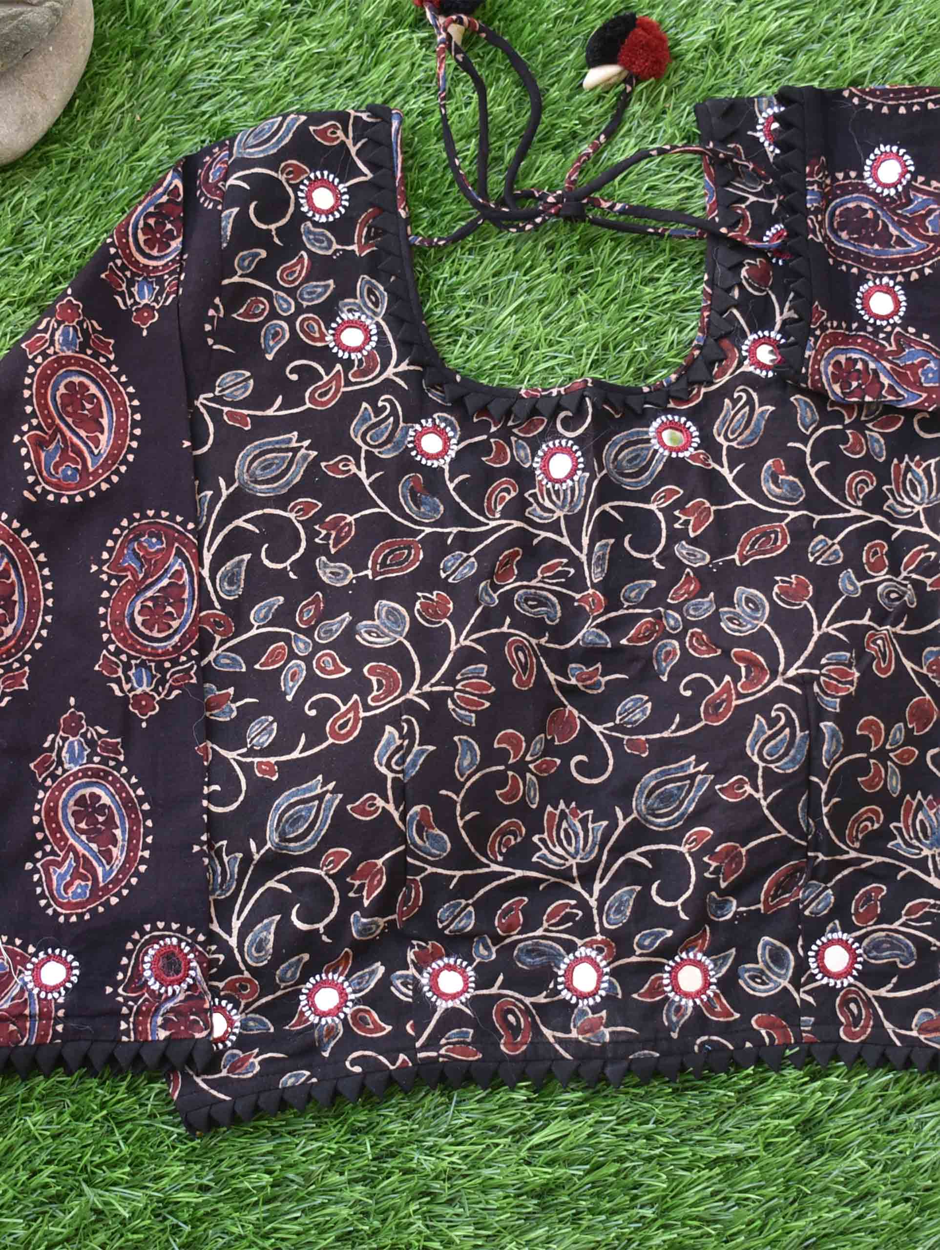 Buy Ajrakh Mirror Work Blouses Online