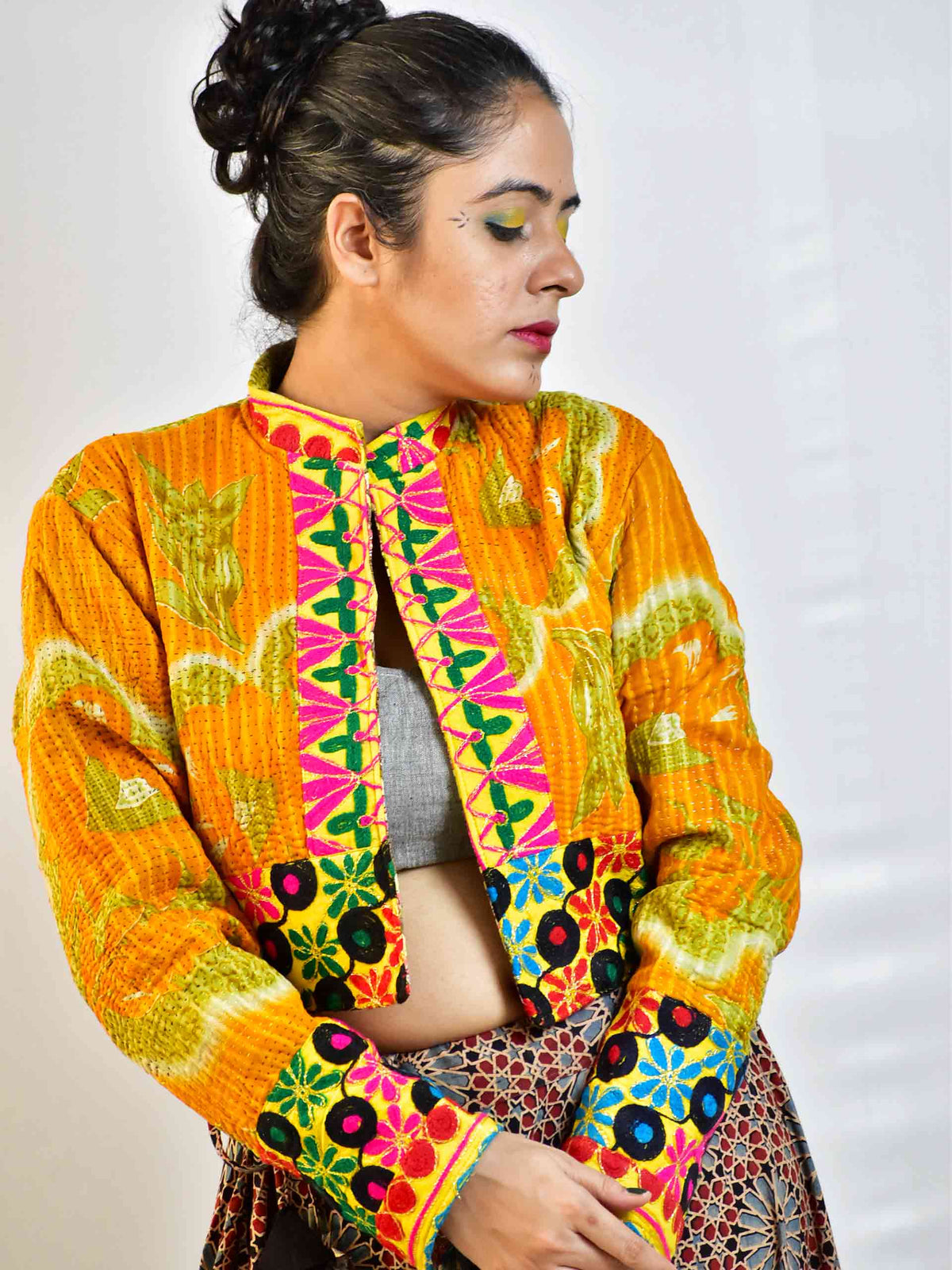 Reversible Mirror Work Quilted Jackets